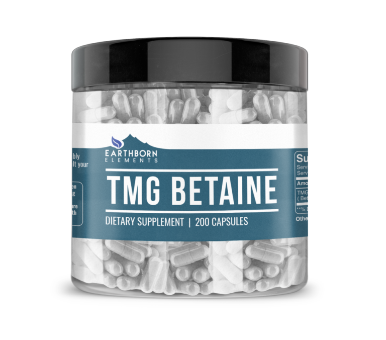 TMG (Betaine Anhydrous Trimethyglycine) Capsules - Earthborn Elements